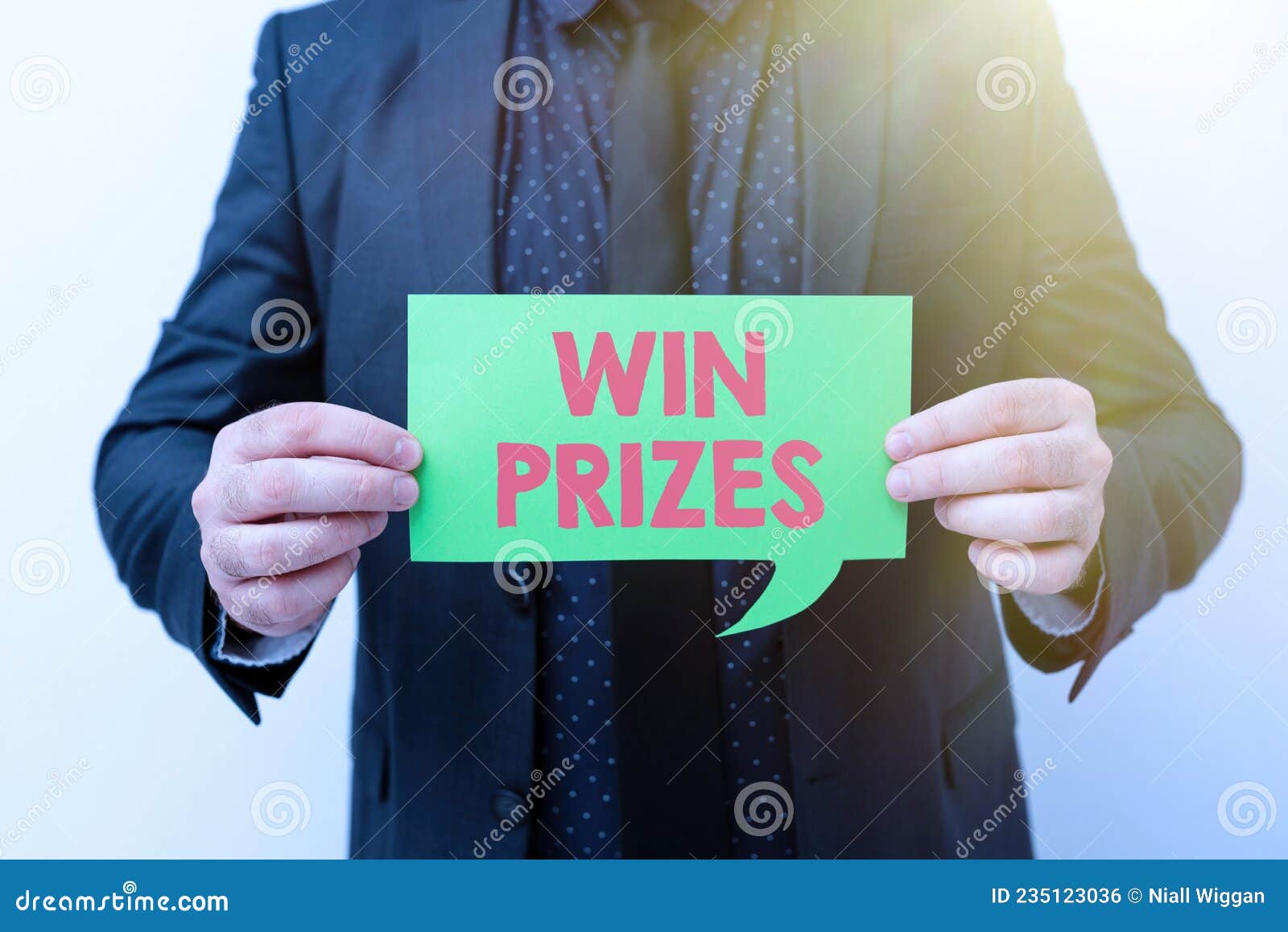 Writing Displaying Text Win Prizes. Word Written on Something Given for ...