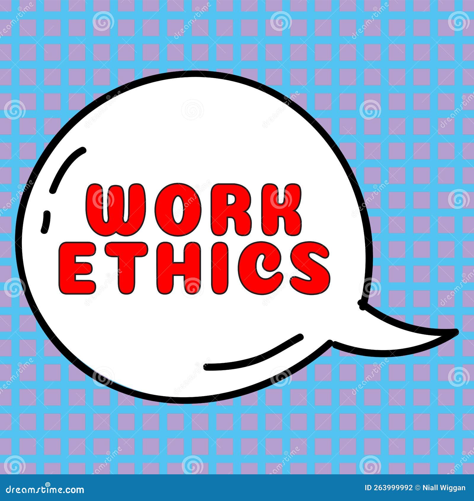 Writing Displaying Text Work Ethics. Business Idea a Set of Values ...