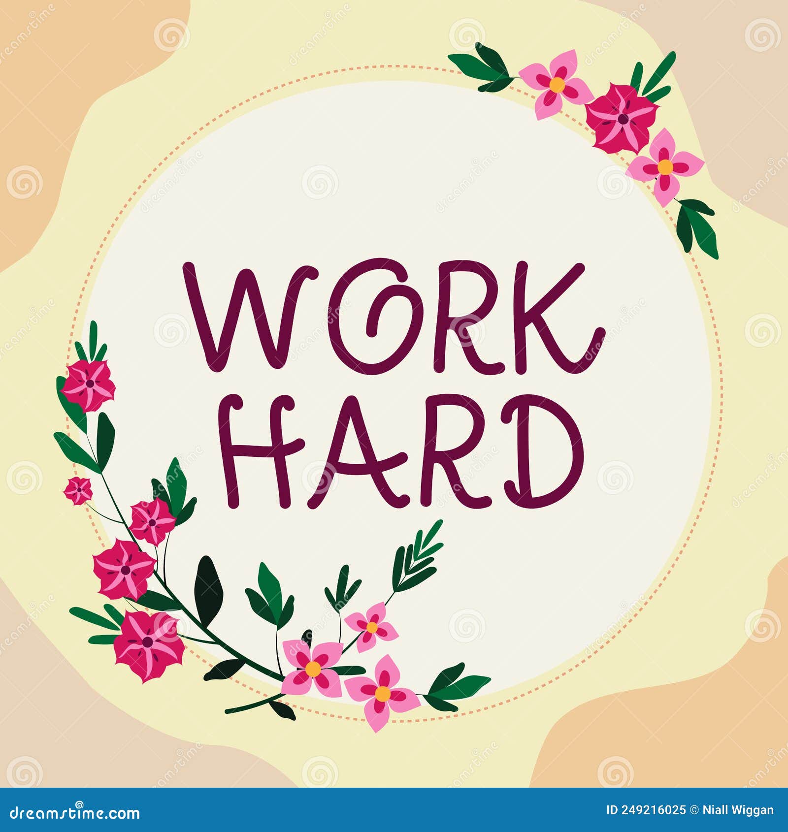 Writing Displaying Text Work Hard. Business Showcase Laboring that Puts ...