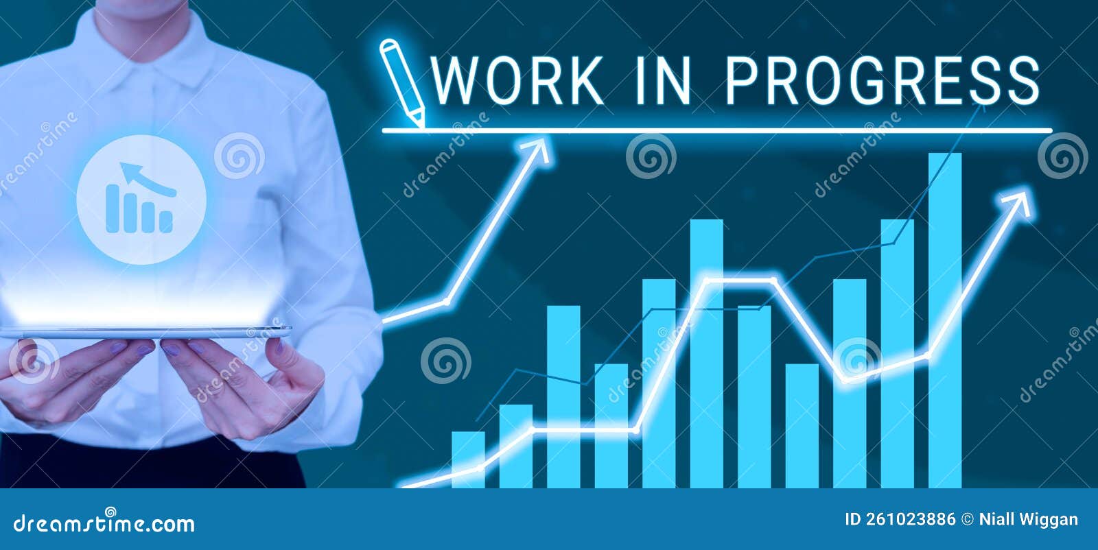 Text Caption Presenting Work in Progress. Word Written on Ongoing ...