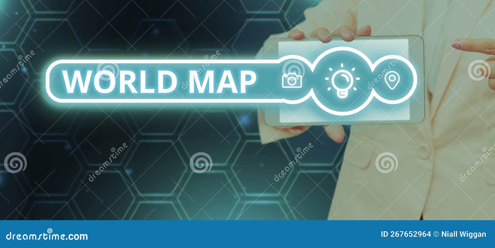 Writing Displaying Text World Map. Internet Concept a Diagrammatic ...
