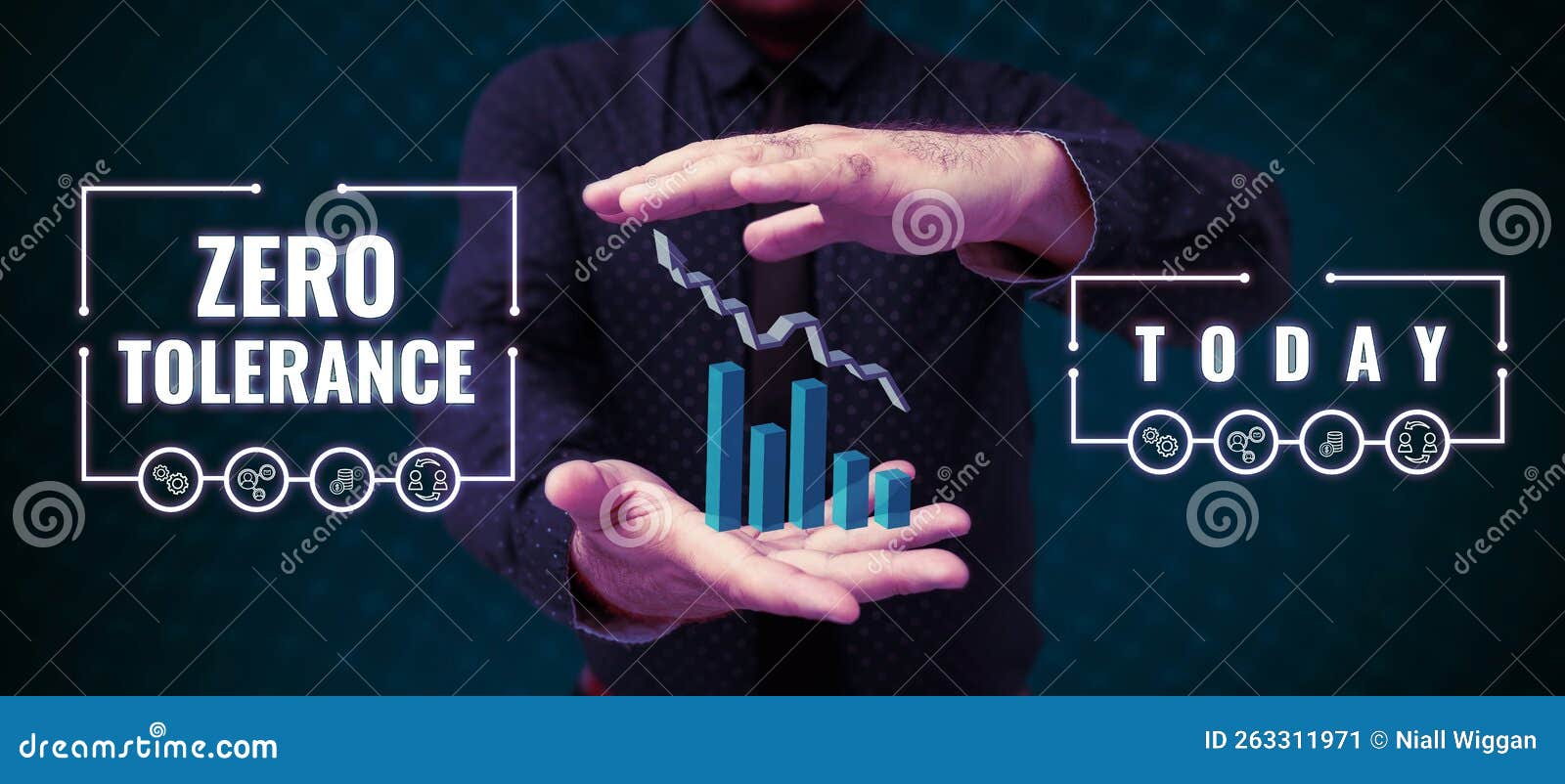 Writing Displaying Text Zero Tolerance. Business Approach Refusal To ...