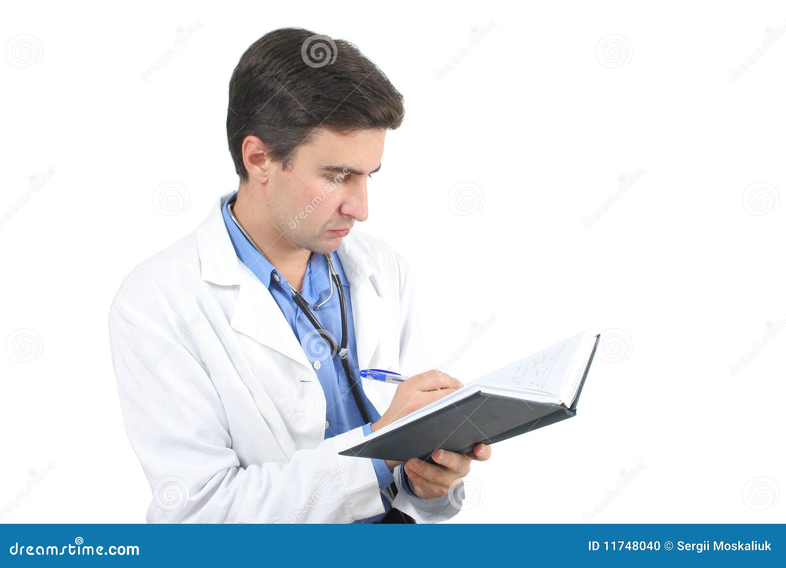 Writing doctor stock photo. Image of medical, book, grippe - 11748040