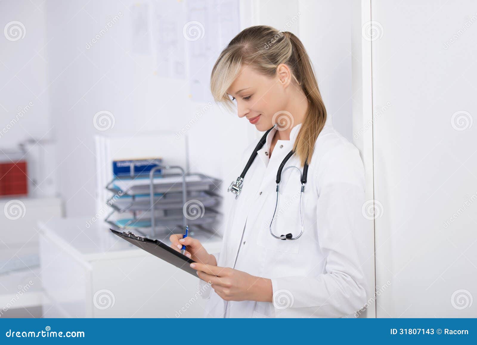 Writing doctor stock image. Image of paper, attractive - 31807143