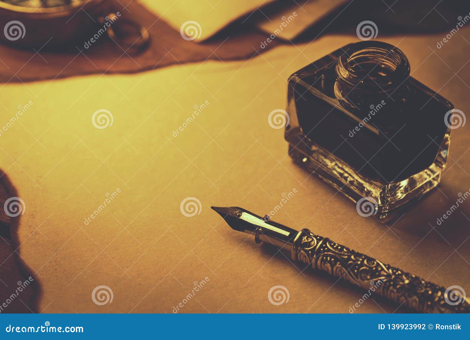 Man Writing On Parchment Top Secret Stock Photo | CartoonDealer.com ...