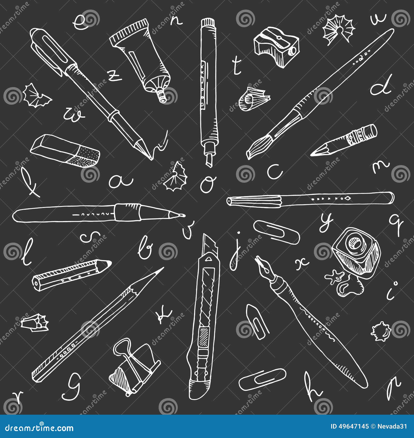 Writing doodles stock illustration. Illustration of paper - 49647145