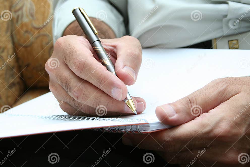 WRITING it DOWN stock image. Image of partnership, team - 1115051