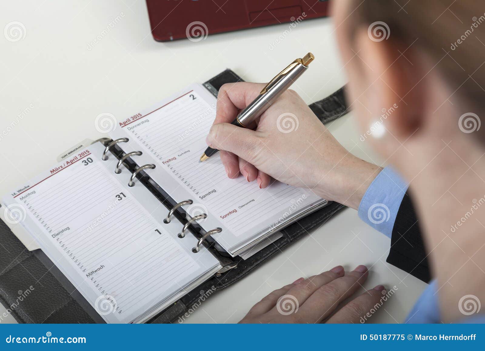 Writing Down an Appointment Stock Image - Image of lady, view: 50187775