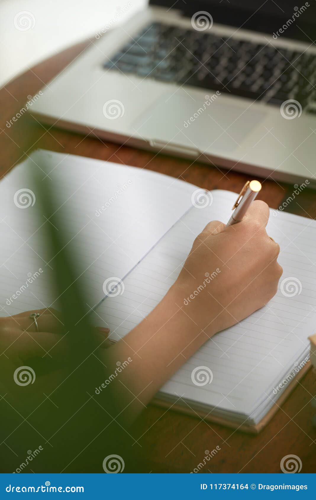 Writing down ideas stock photo. Image of woman, concept - 117374164