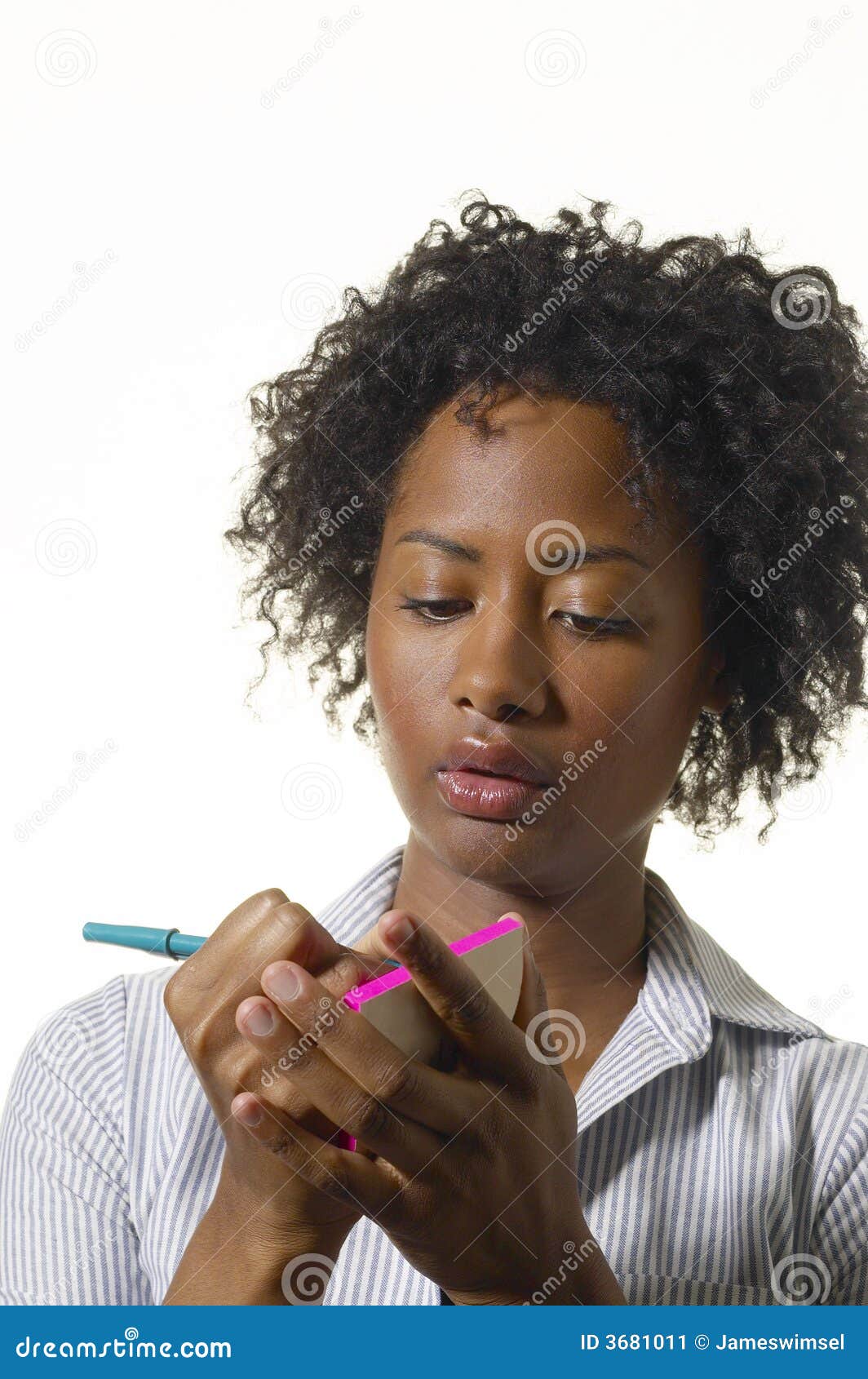 Writing down a note stock image. Image of glamour, casual - 3681011