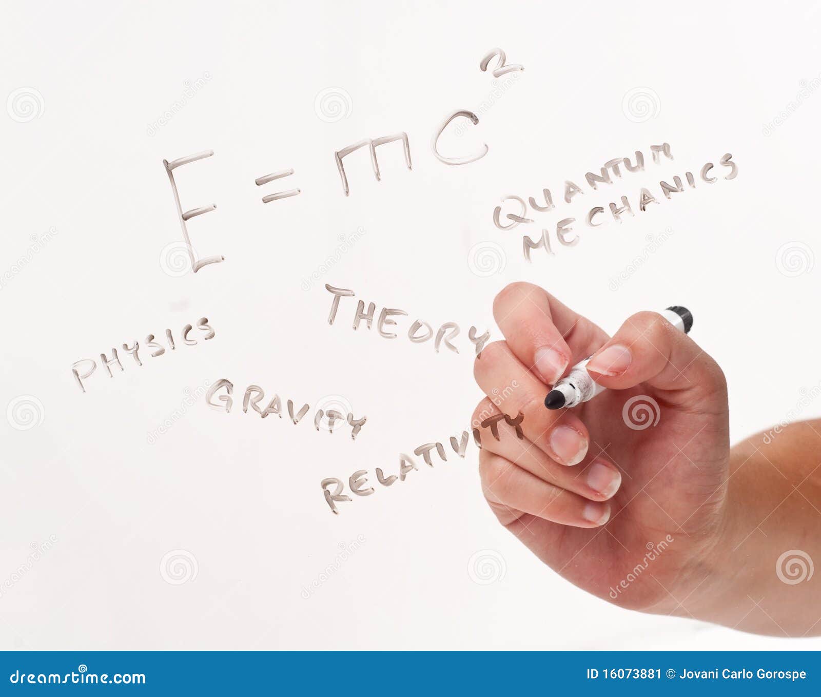 Writing Down Scientific Words Stock Image - Image of gravity, clear ...