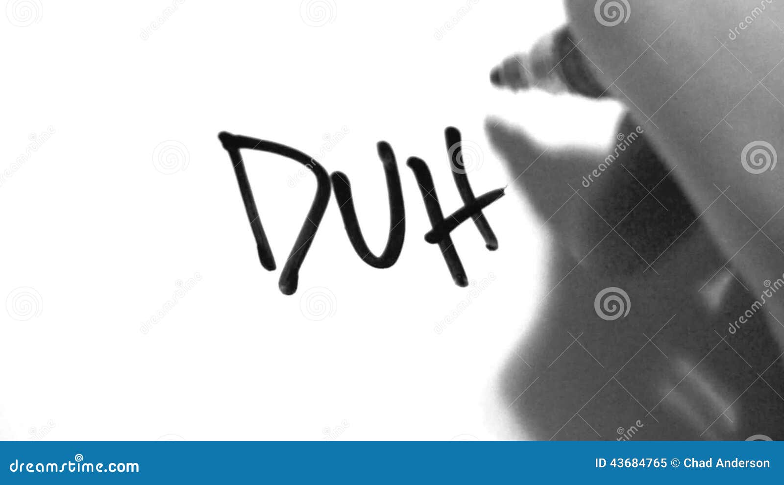 Writing DUH on Paper stock video. Video of silly, memories - 43684765