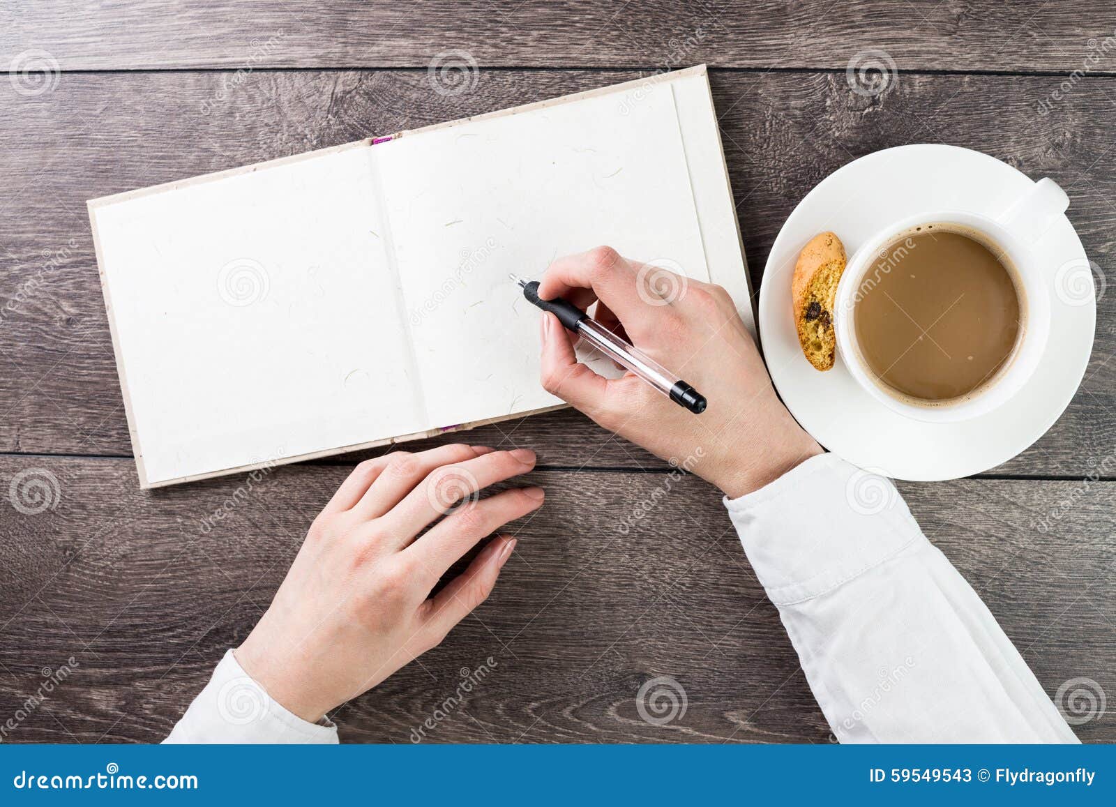 Writing on Empty(blank) Book(note, Diary) Spread Mockup Stock Image ...