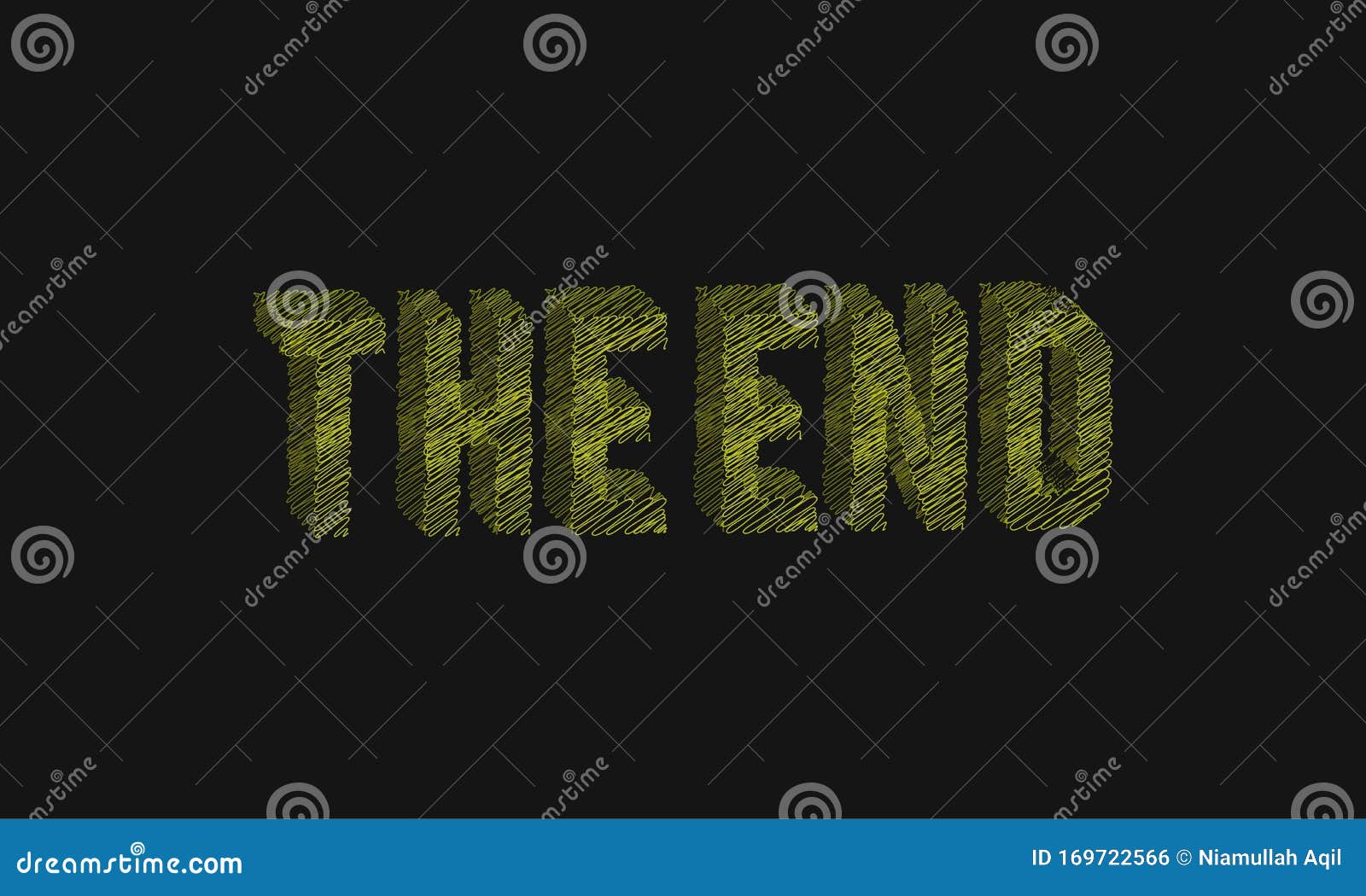 Writing the End Design stock vector. Illustration of designer - 169722566