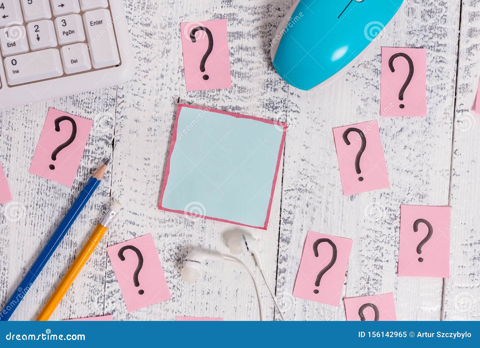 Writing Equipment and Computer Stuff Plus Scribbled Paper Placed on a ...