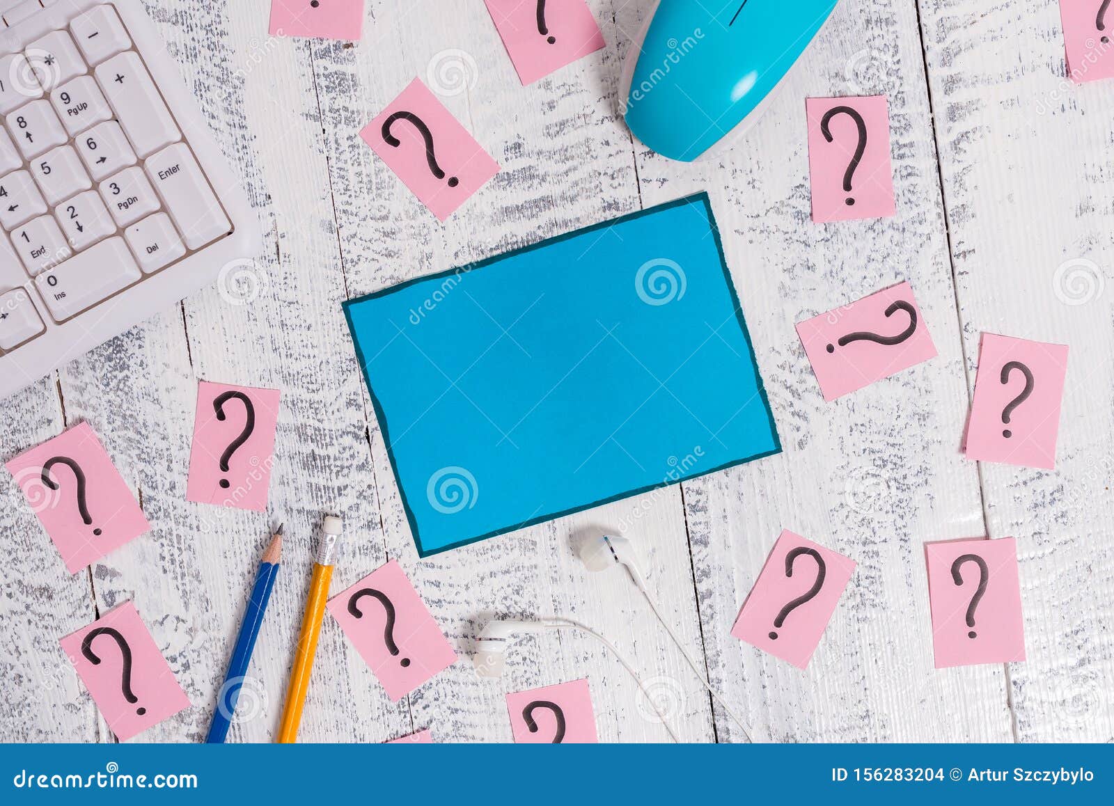 Writing Equipment and Computer Stuff Plus Scribbled Paper Placed on a ...