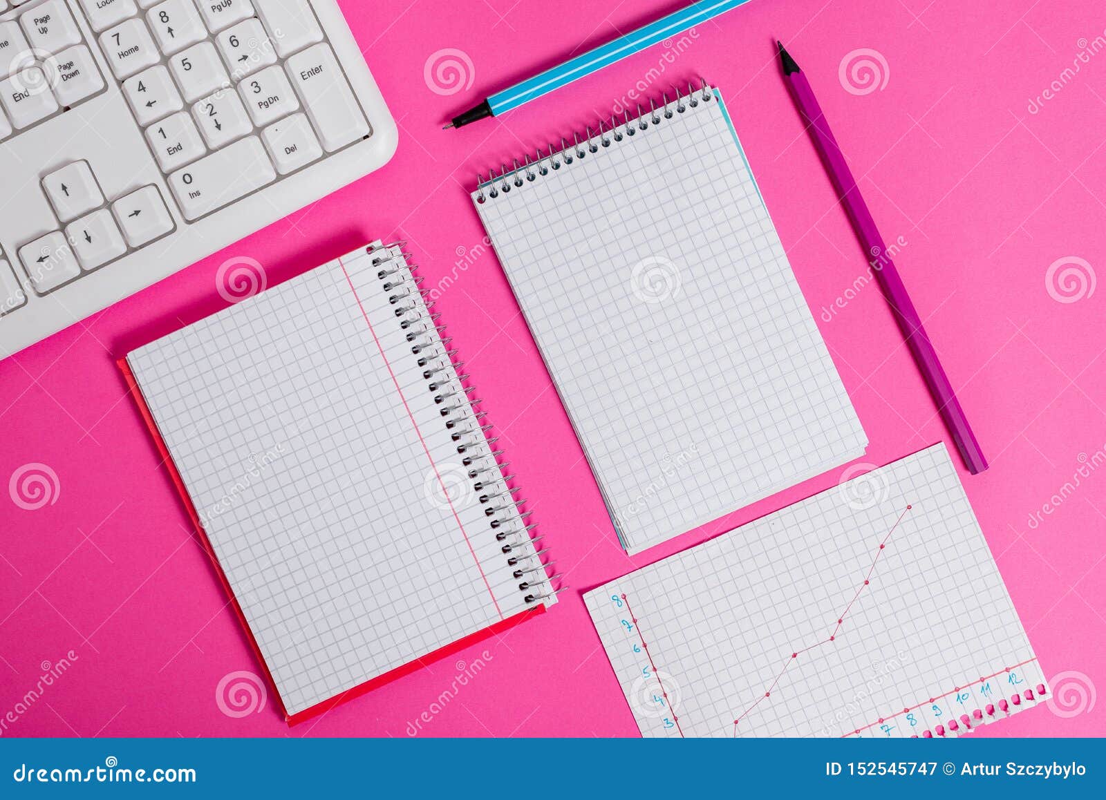 Writing Equipments and Computer Stuffs Plus Mathematic Paper Placed on ...