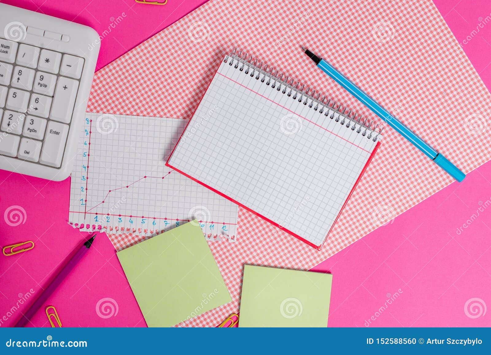 Writing Equipments and Computer Stuffs Plus Mathematic Paper Placed on ...