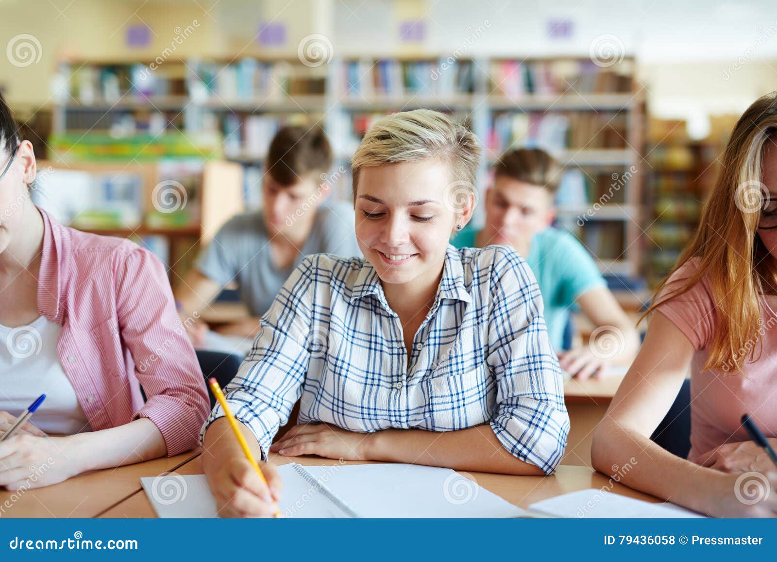 Writing essay stock photo. Image of caucasian, inspiration - 79436058