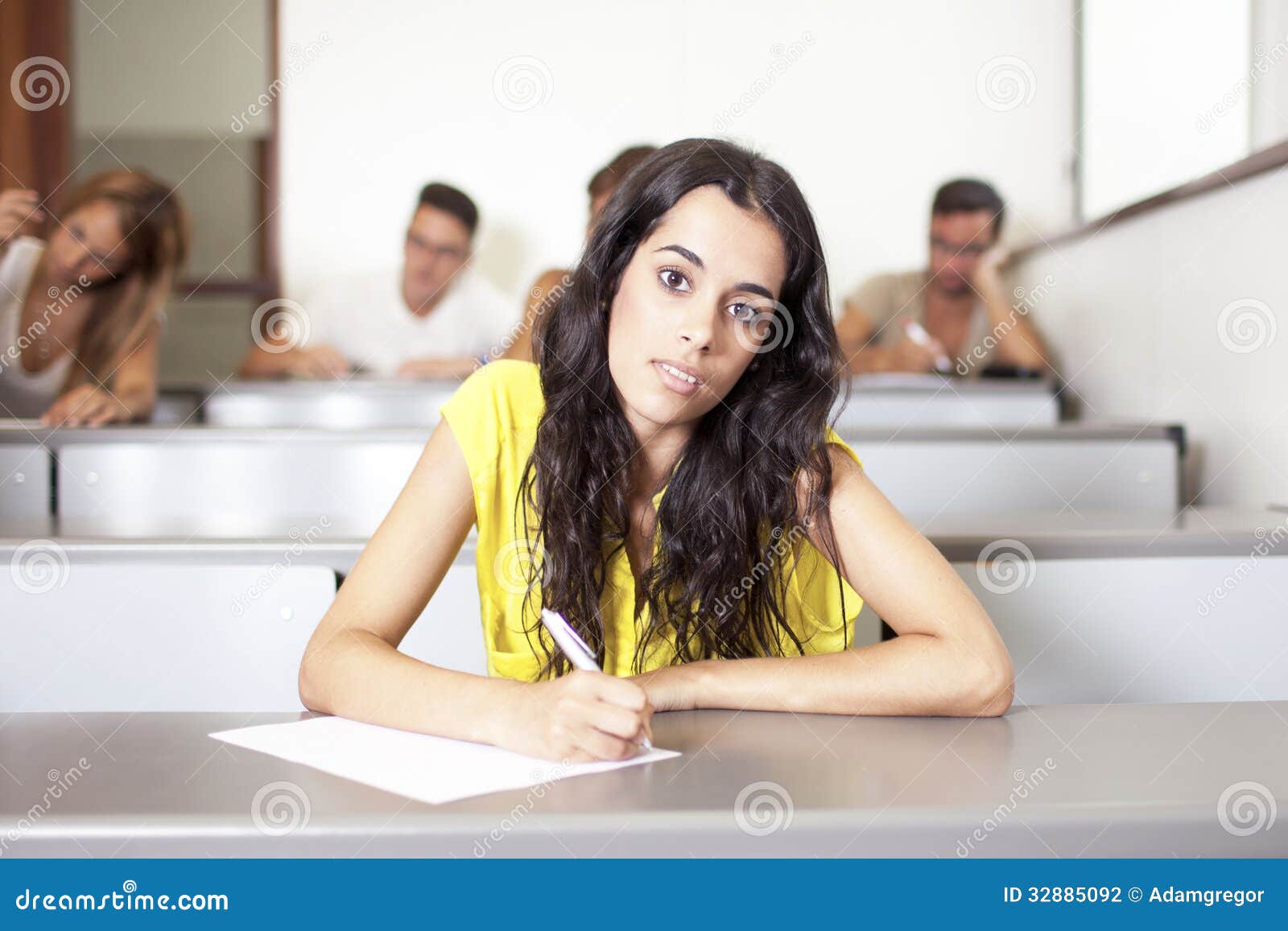 Writing an exam stock photo. Image of learn, university - 32885092