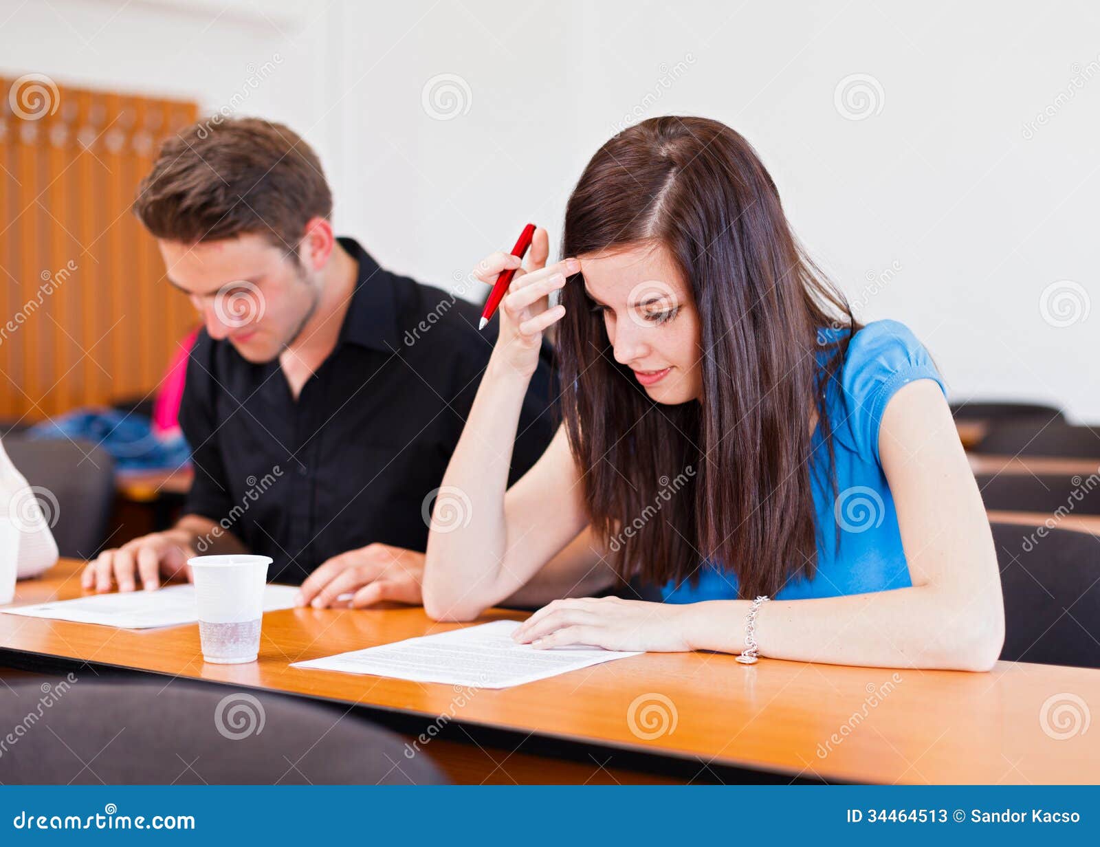 Writing Exam stock image. Image of final, hall, friends - 34464513