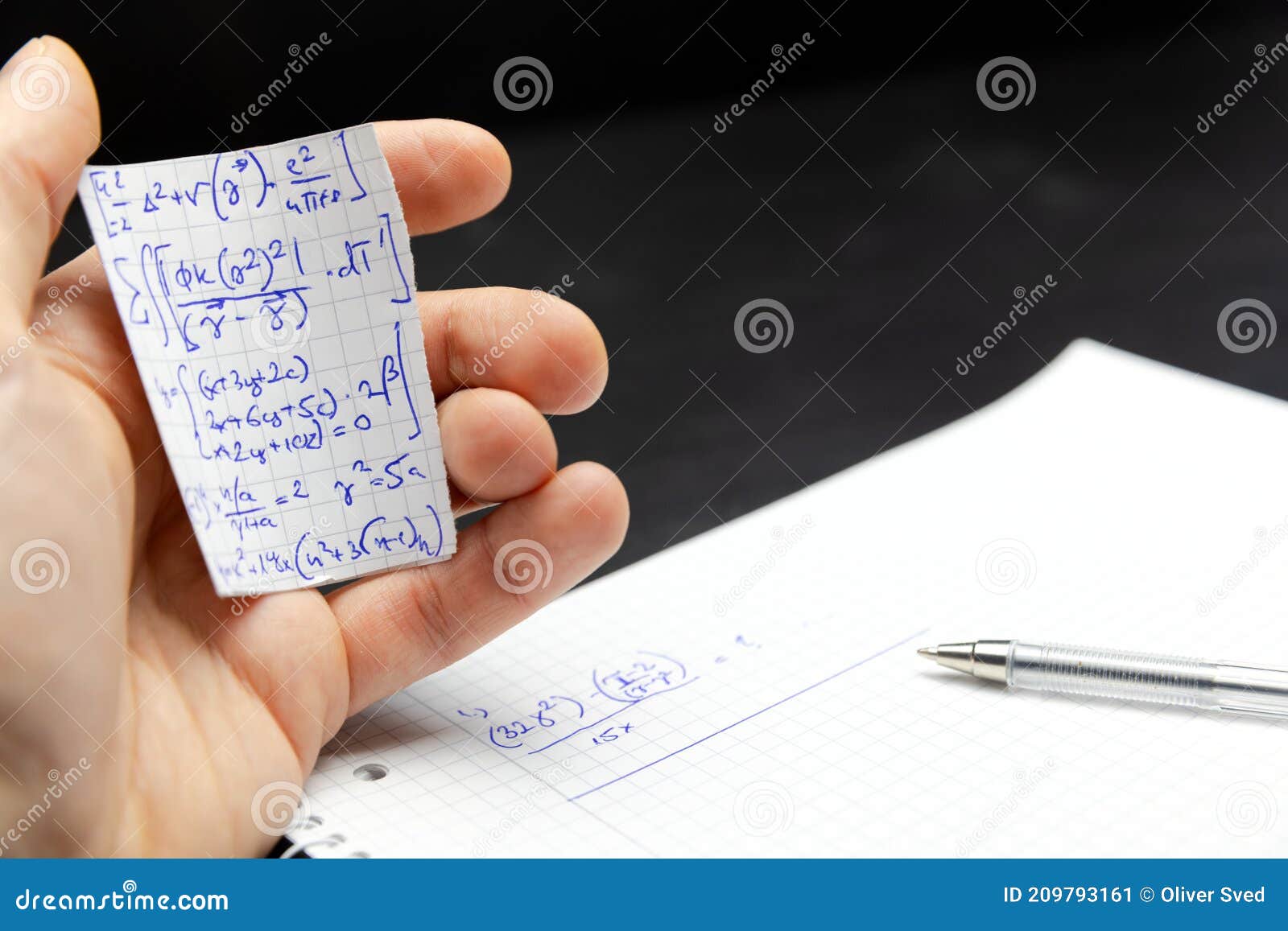 Writing Exams are Easy with Proper Cheat Sheet Stock Image - Image of ...