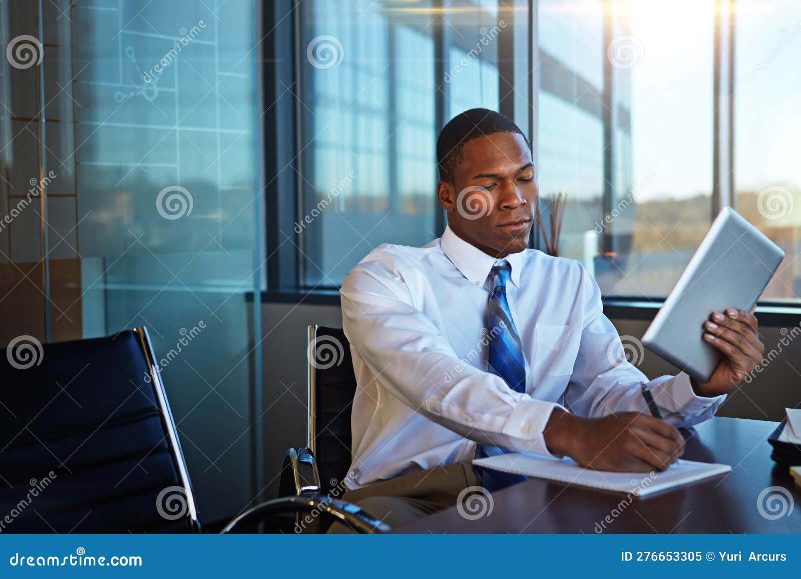 Writing an Excellent Report with the Help of Technology. a Businessman ...