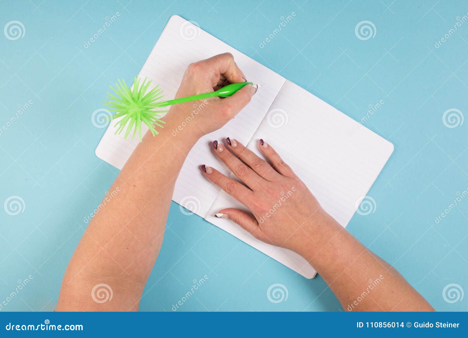 Writing with a fancy pen stock photo. Image of bright - 110856014