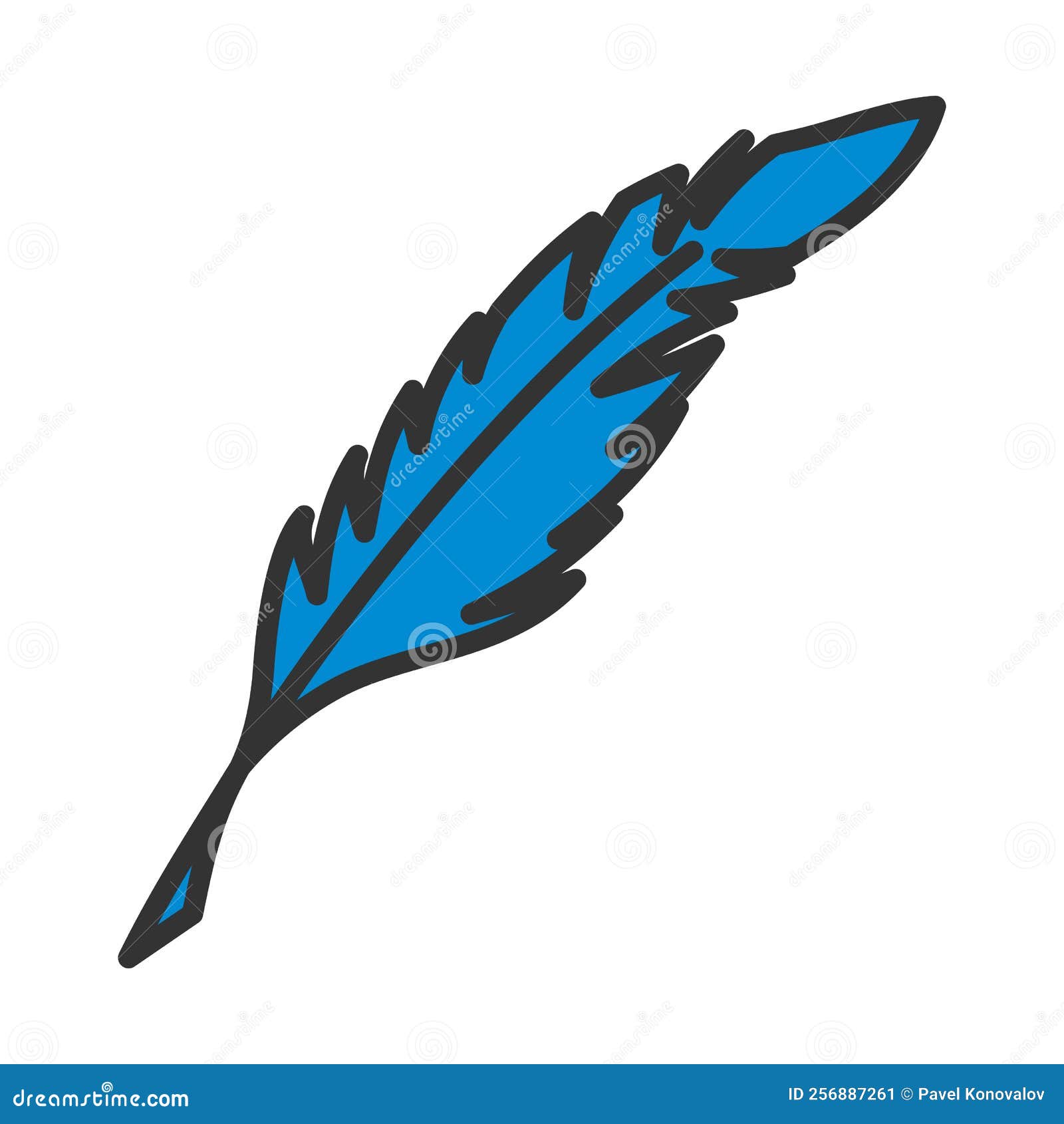 Writing Feather Icon stock vector. Illustration of poet - 256887261