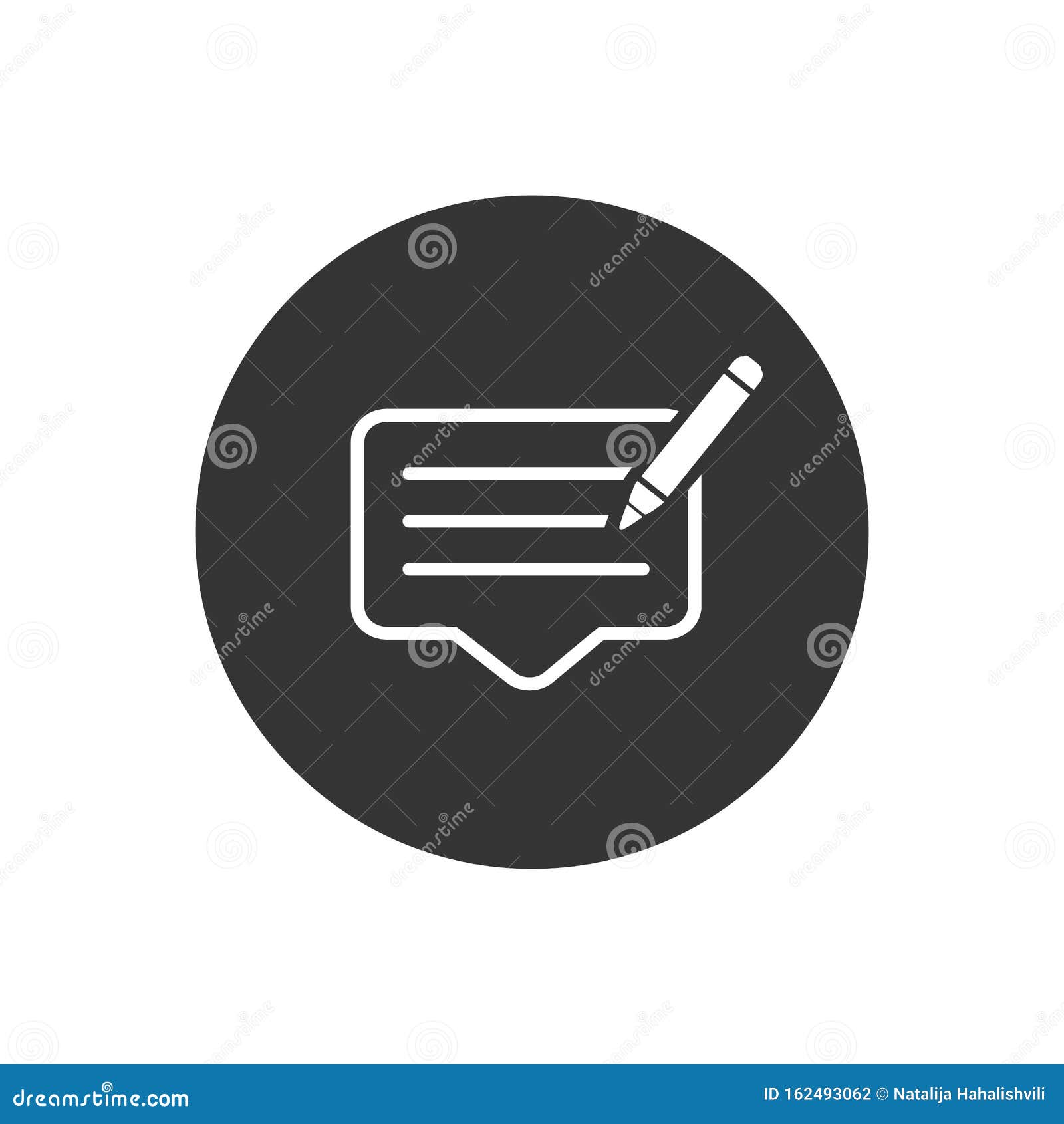Writing Feedback Icon Vector Illustration Flat Style Stock Vector ...