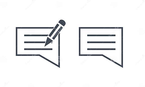 Writing Feedback Icon Vector Line, Document Writting Icon. Stock Vector ...