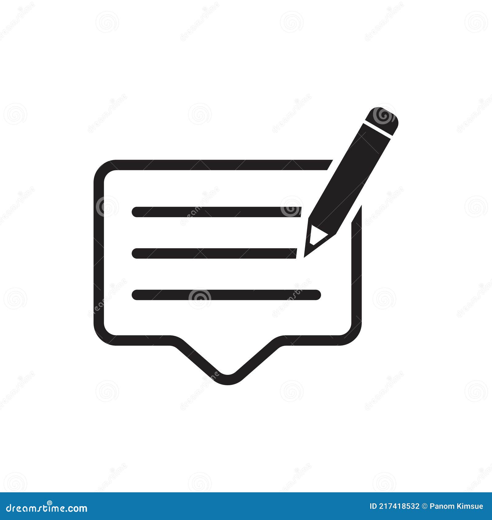 Writing Feedback Outline Icon Vector for Your Web Design, Logo, UI ...