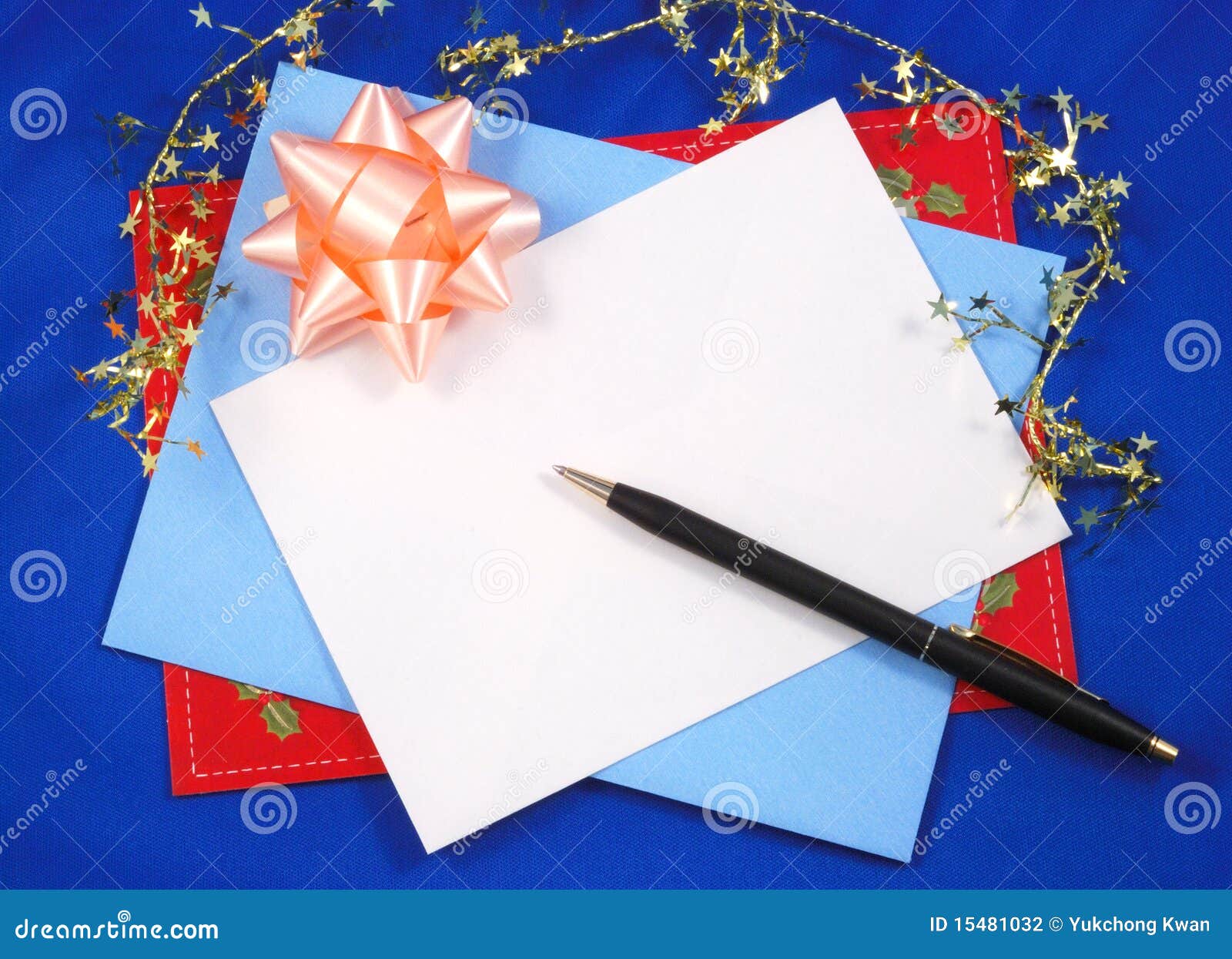 Writing a greeting card stock photo. Image of holly, holiday - 15481032