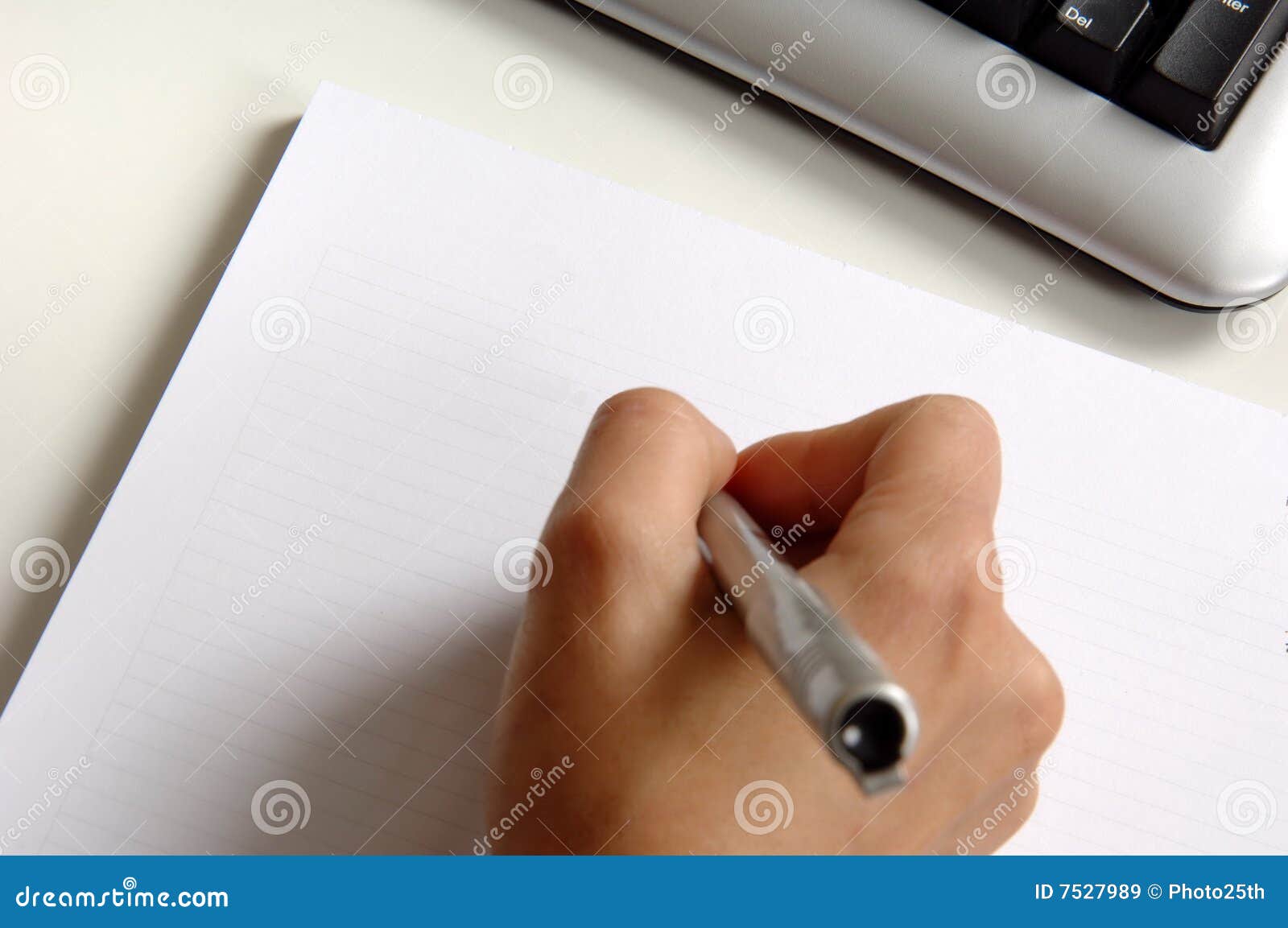 Writing hand stock image. Image of paper, business, read - 7527989