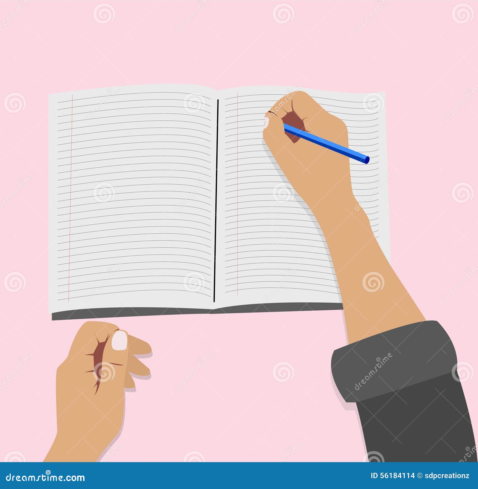 Writing Hand In Crumpled Paper Stock Photo | CartoonDealer.com #90892950