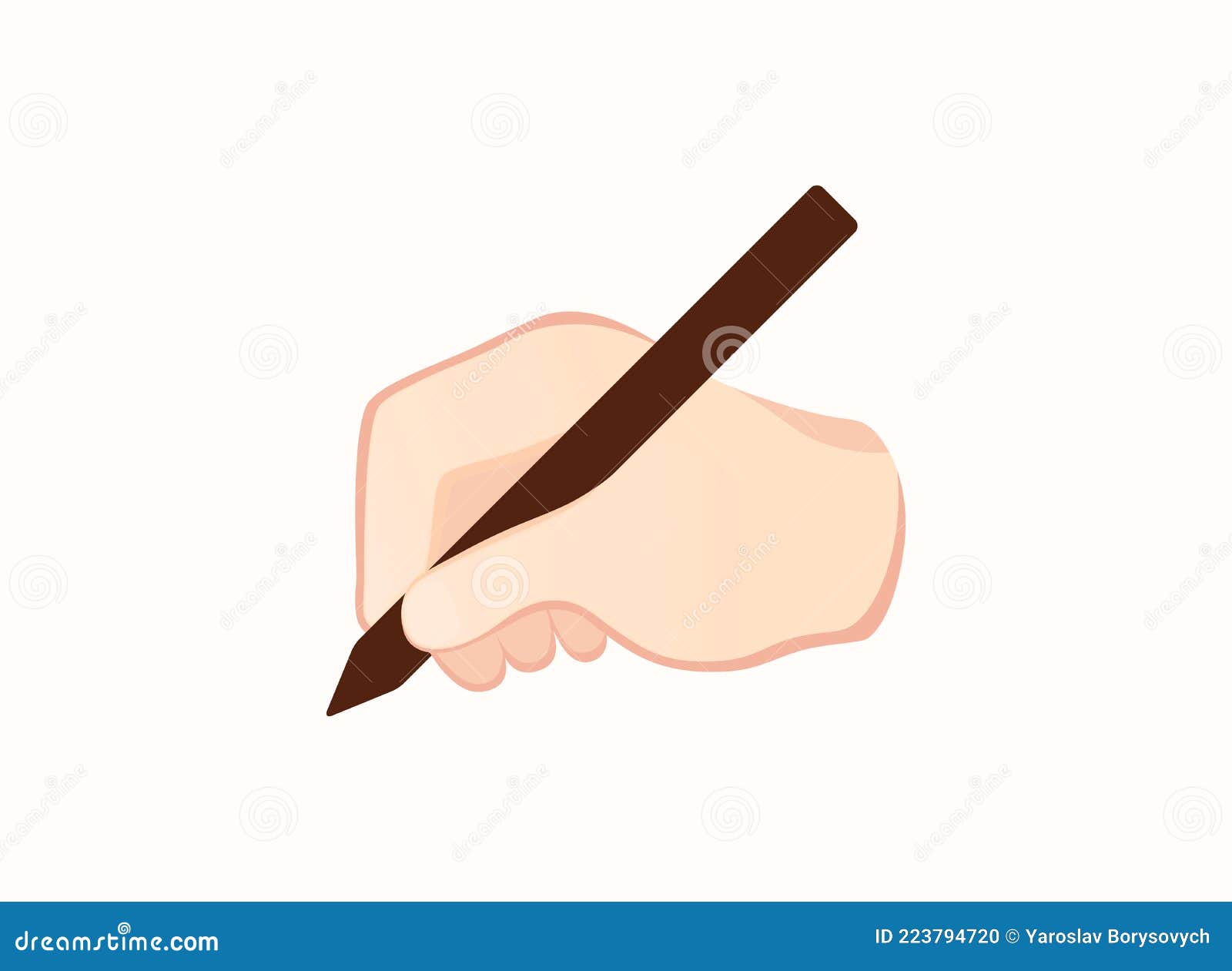 Writing Hand Icon. Hand Gesture Emoji Vector Stock Vector ...