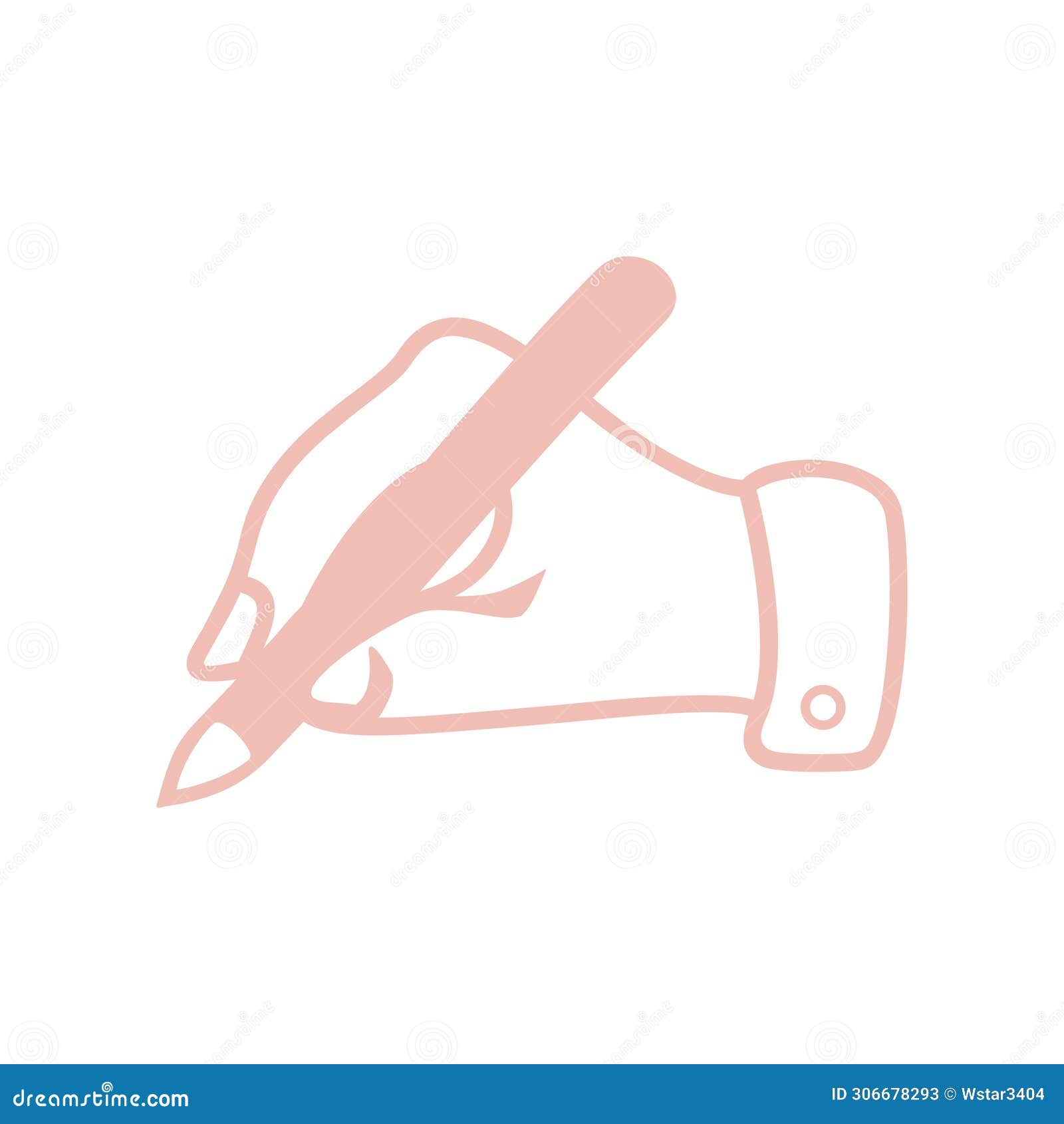 Writing Hand Icon stock vector. Illustration of writer - 306678293