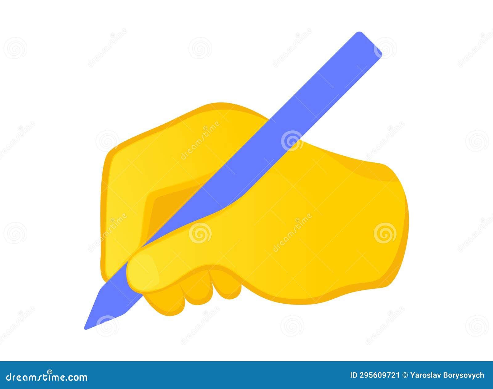Emoticon Writing A Letter With Pen. Emoticon Vector Illustration ...