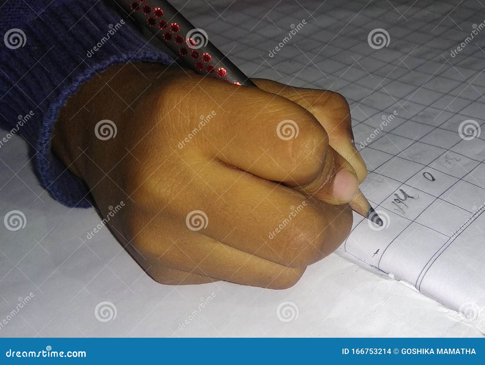 Writing Hand of a Kid with Pencil Stock Photo - Image of hands, writing ...
