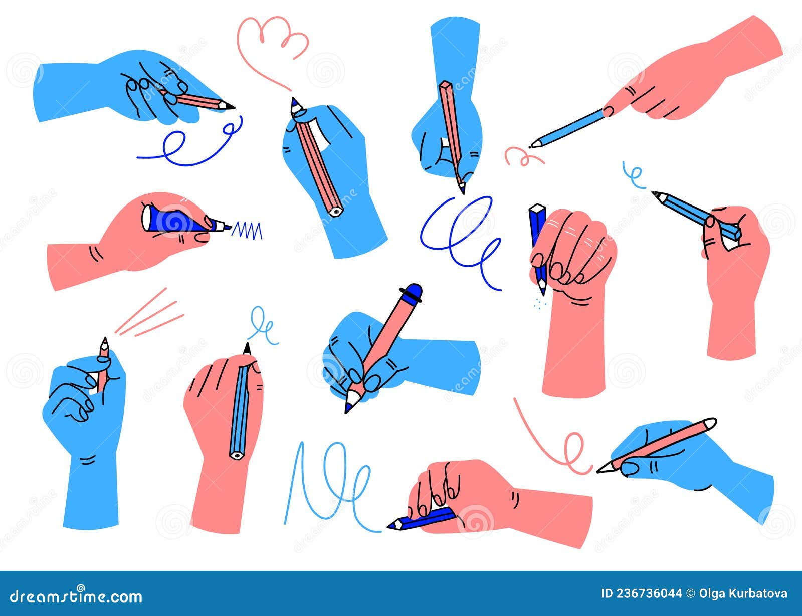 Cartoon Arms. Doodle Gloved Pointing Hands, Vintage Vector Illustration ... Cartoon Arms. Doodle Gloved Pointing Hands, Vintage Vector Illustration ...