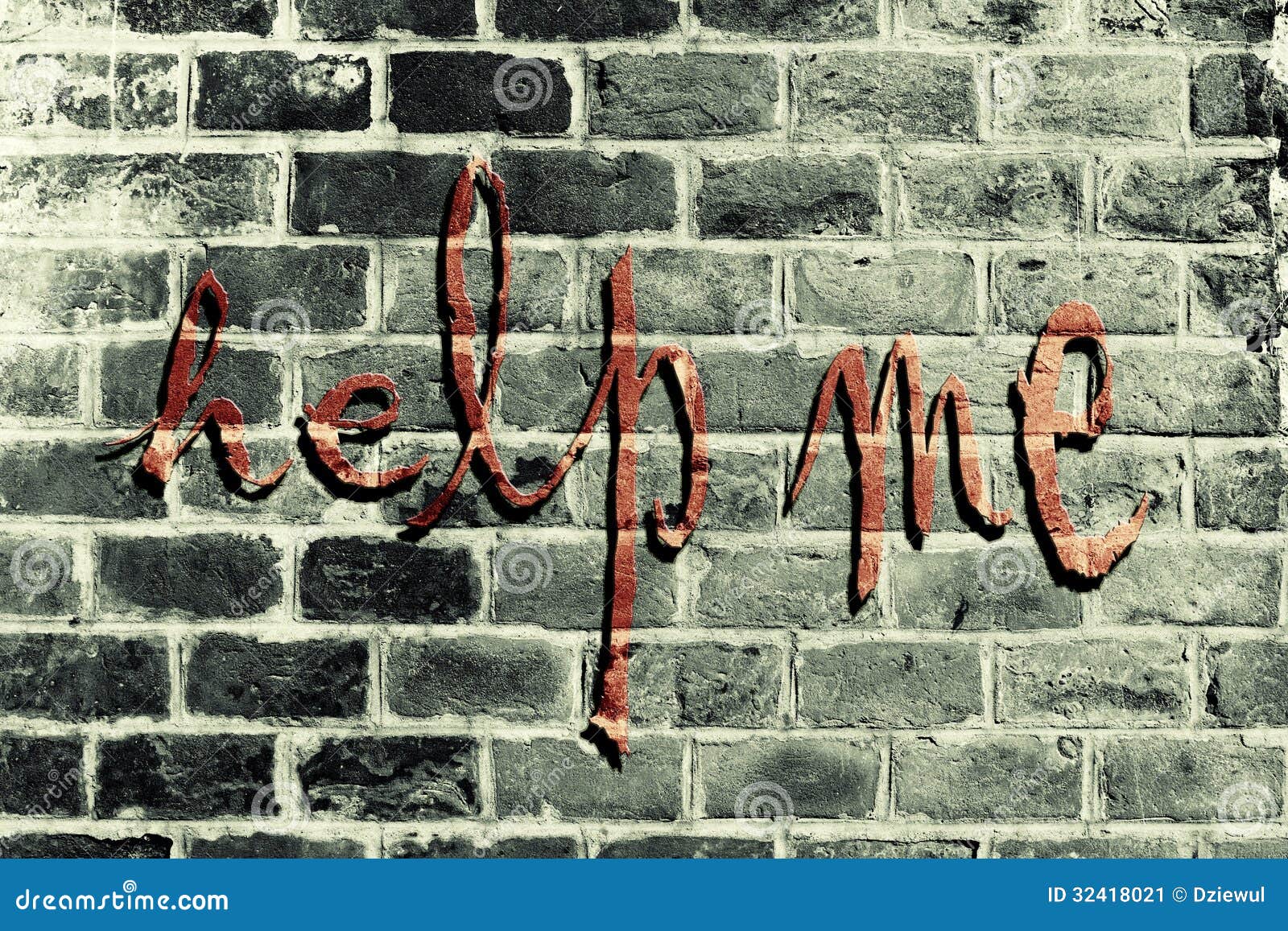 The Writing Help Me on the Wall Stock Image - Image of stonework ...
