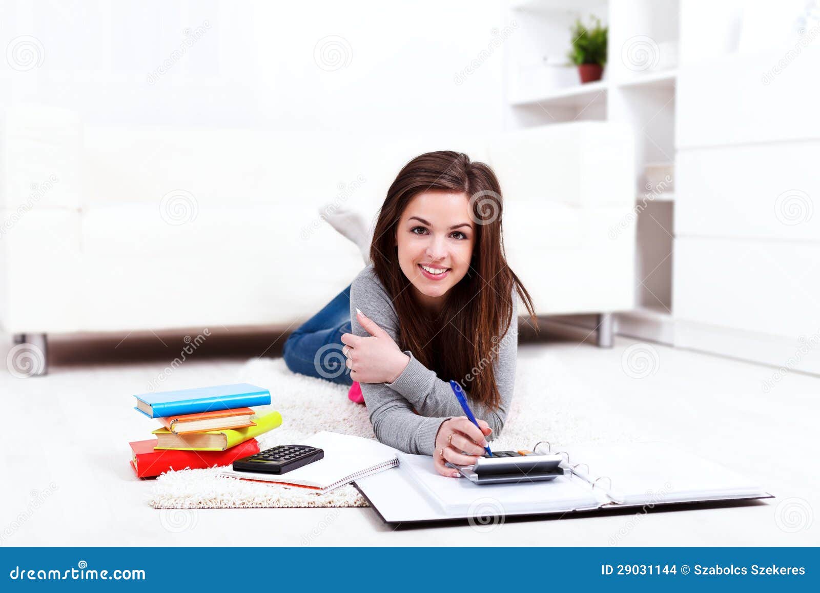 Writing homework stock photo. Image of leisure, girl - 29031144