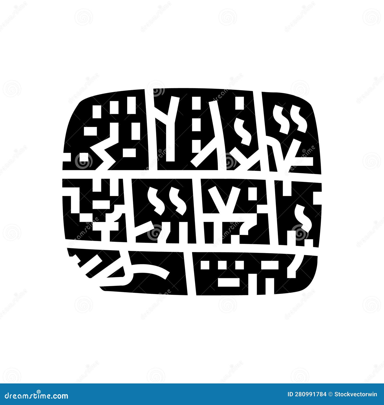 Writing Human Evolution Glyph Icon Vector Illustration Stock Vector ...