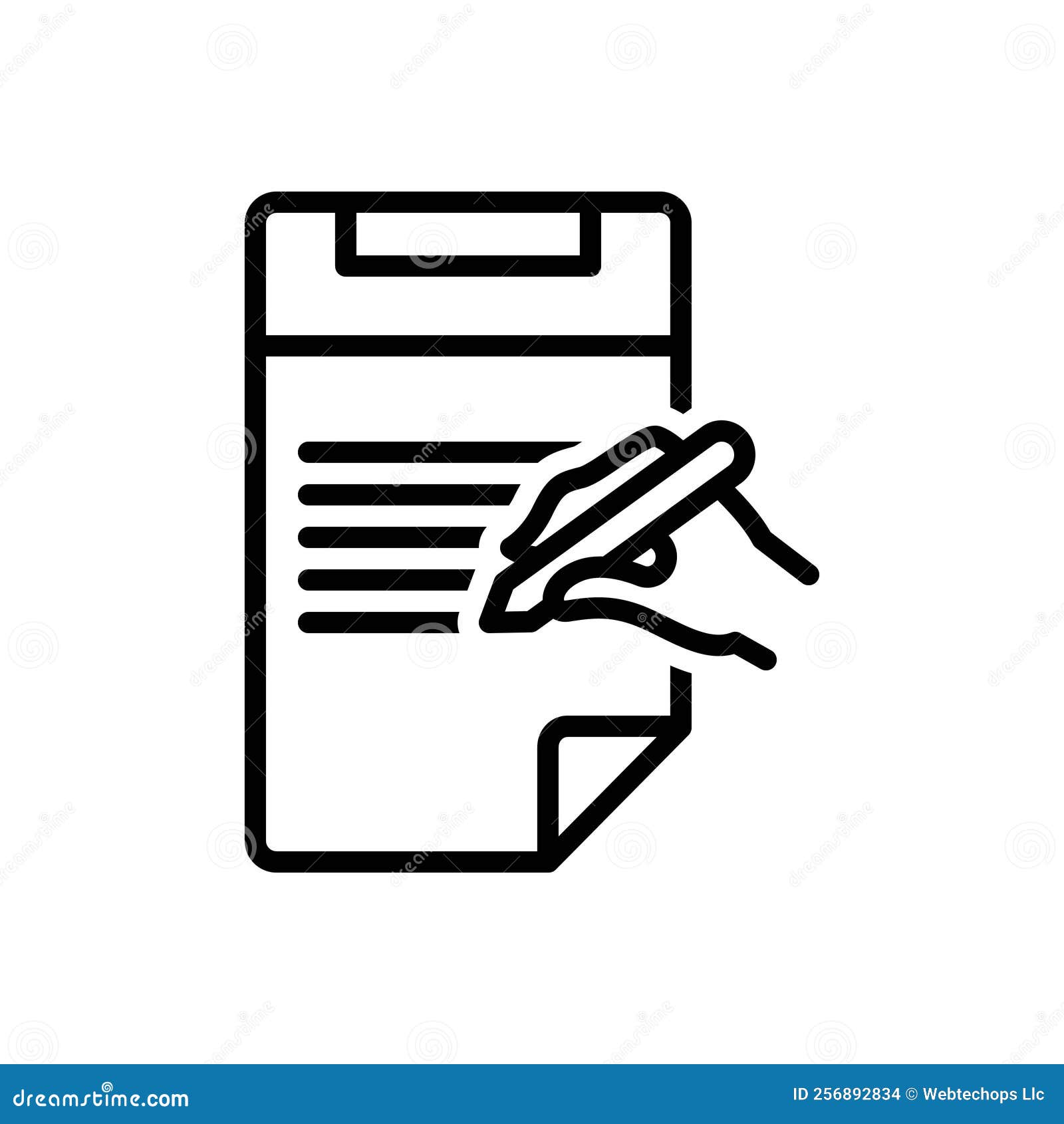 Black Line Icon for Writing, Article and Scripture Stock Vector ...