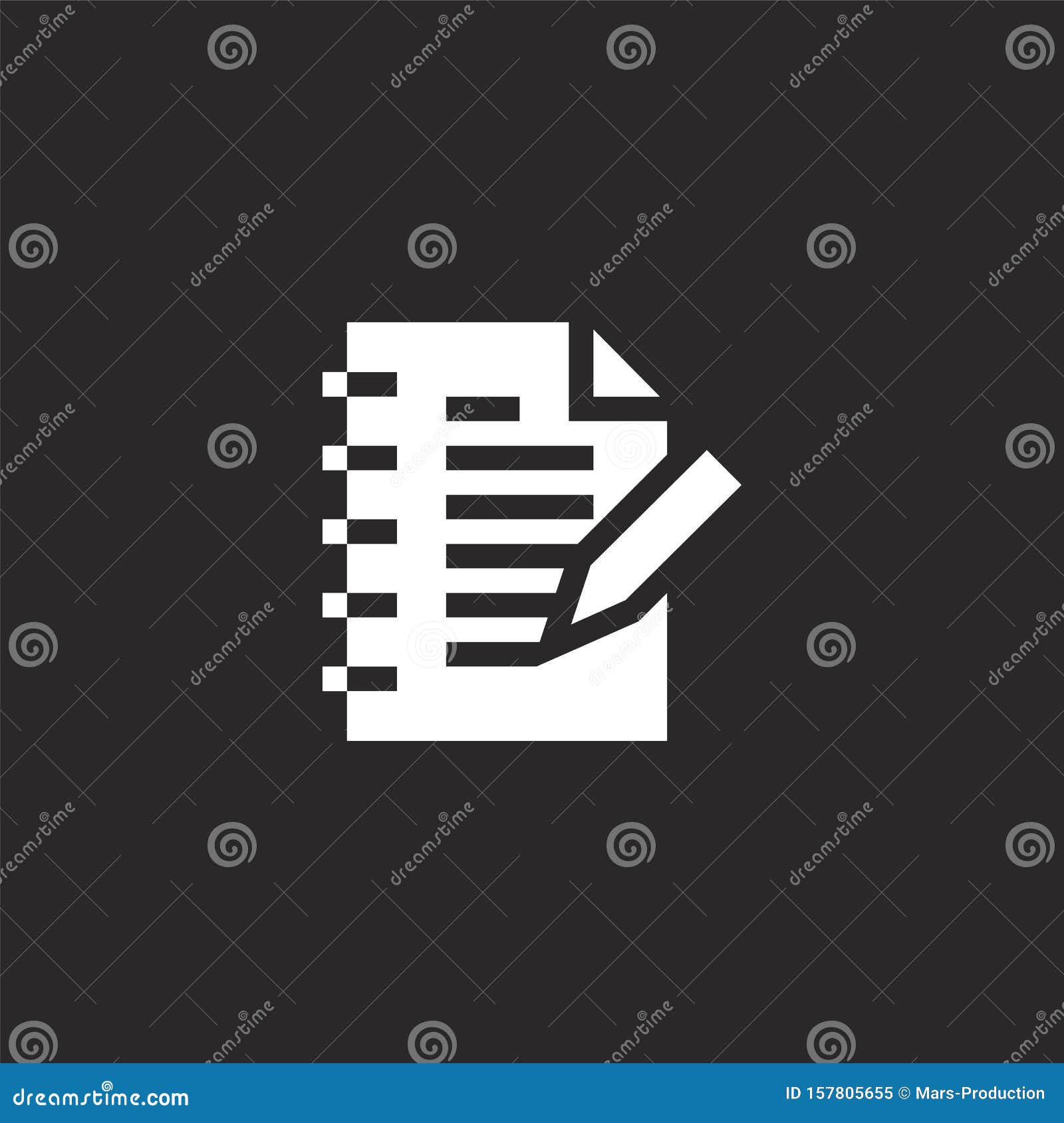Writing Icon. Filled Writing Icon for Website Design and Mobile, App ...