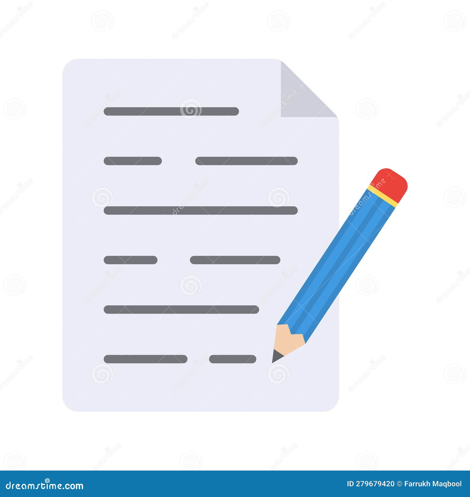 Writing icon vector image. stock vector. Illustration of article ...