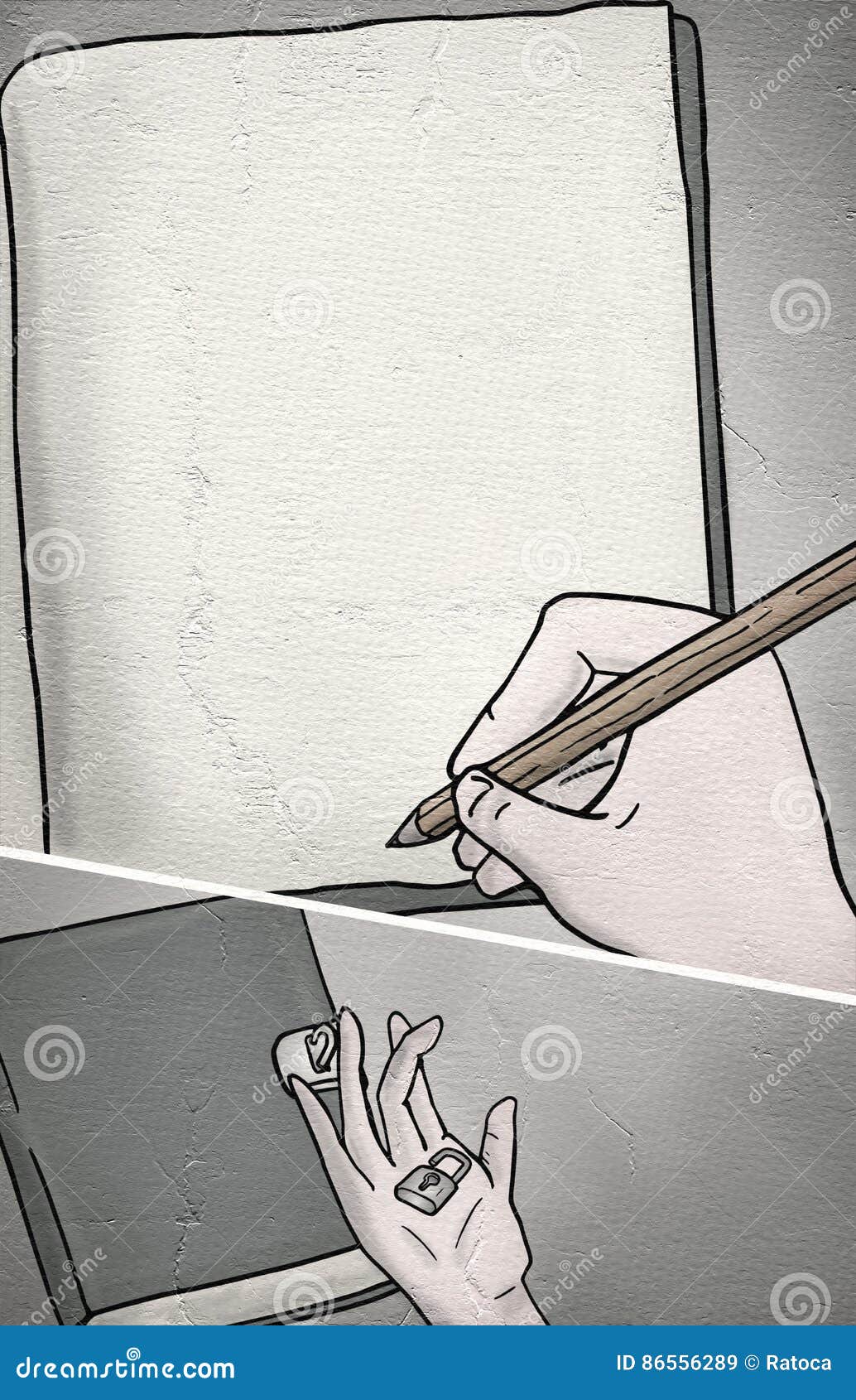 Writing illustration stock illustration. Illustration of notebook ...