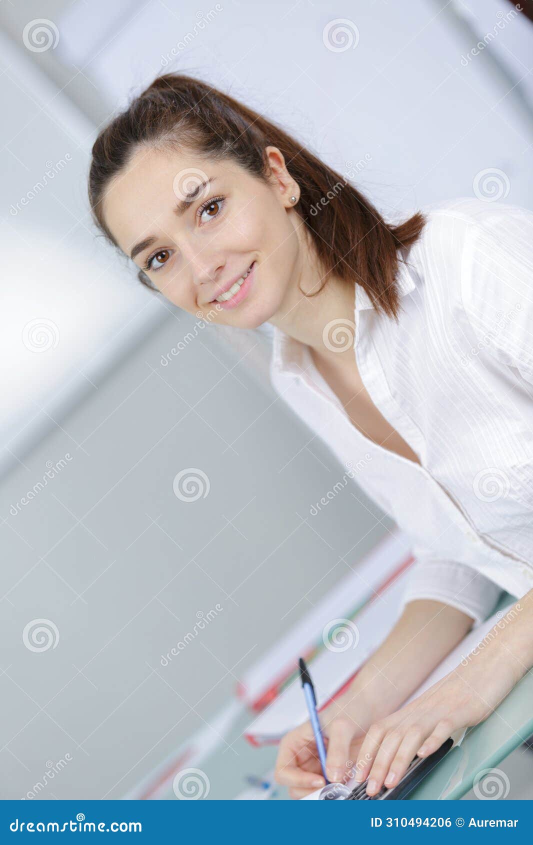 She Writing Important Notes Stock Photo - Image of interest, write ...
