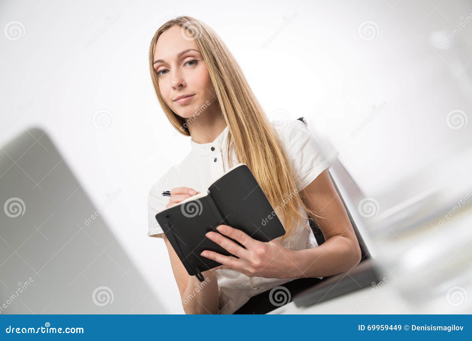 Writing in journal stock image. Image of diary, indoor - 69959449