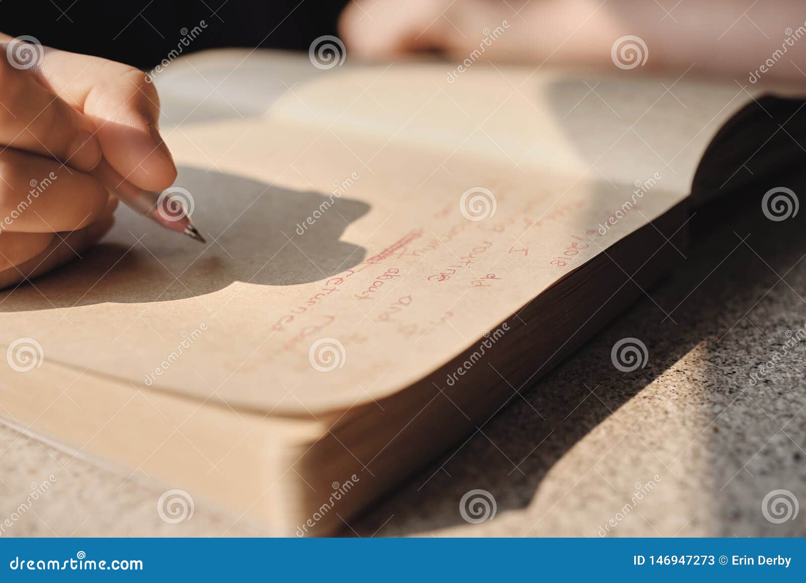 A Hand Writing in Journal_03 Stock Image - Image of paper, child: 146947273
